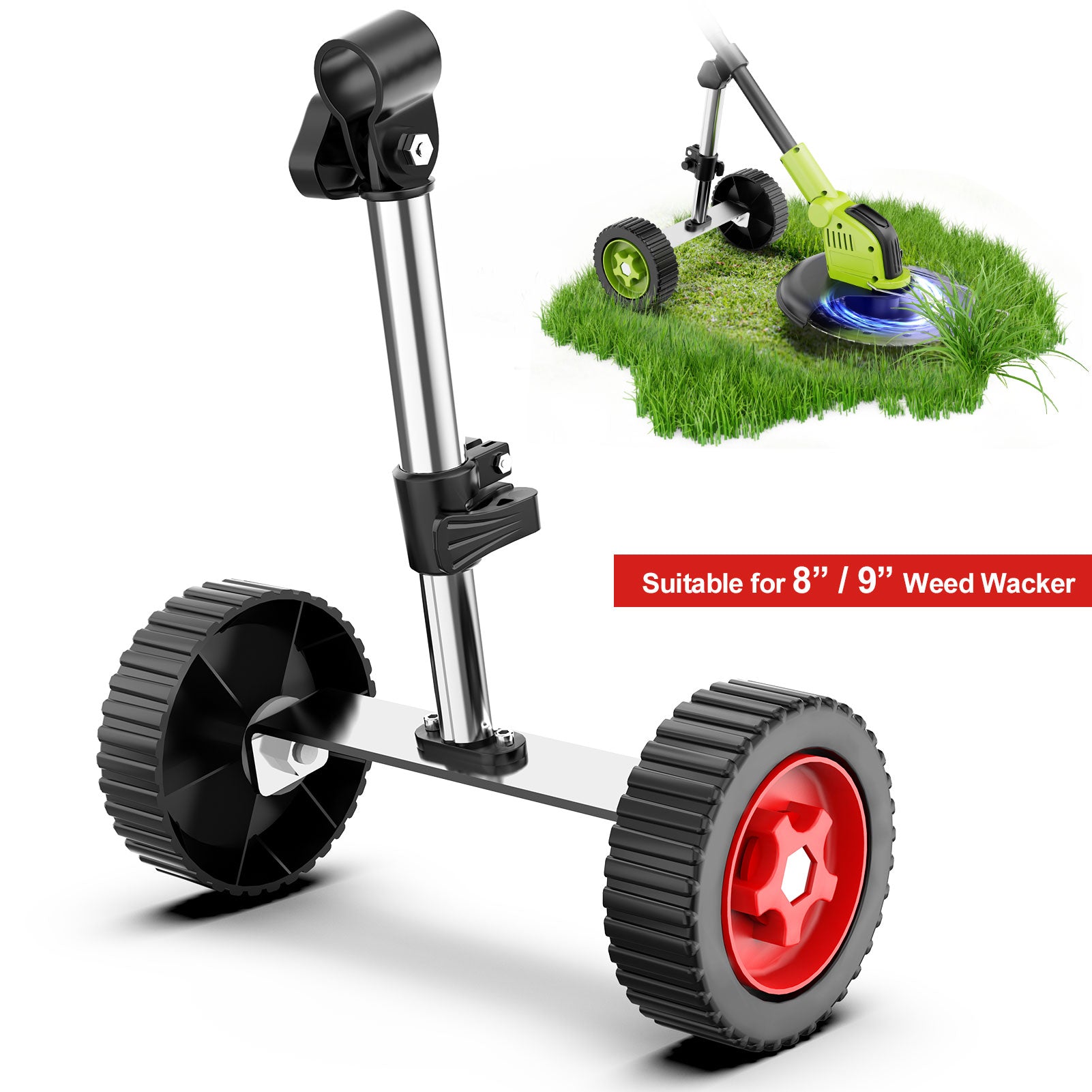 Tanbaby Electric Weed Wacker Attachment Wheels for 8/9” Weed Eater, Ad